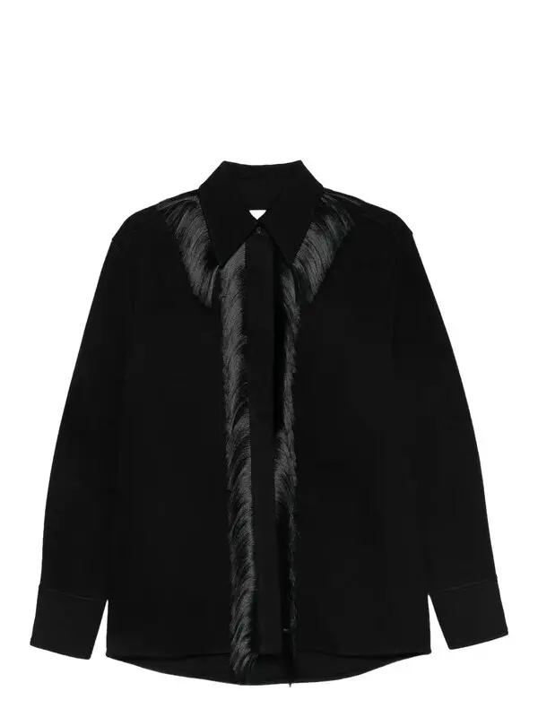 JIL SANDER Fringed Jacket - Black