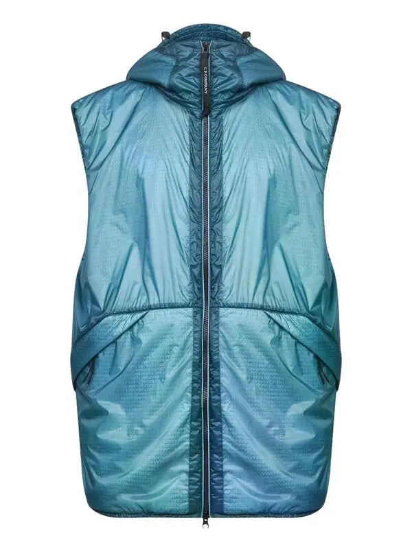 C.P. COMPANY Goggle Hooded Gilet - Blue
