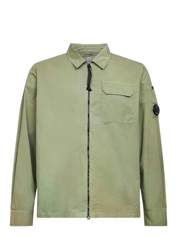 C.P. COMPANY Patch-pocket Zip Shirt Jacket - Green
