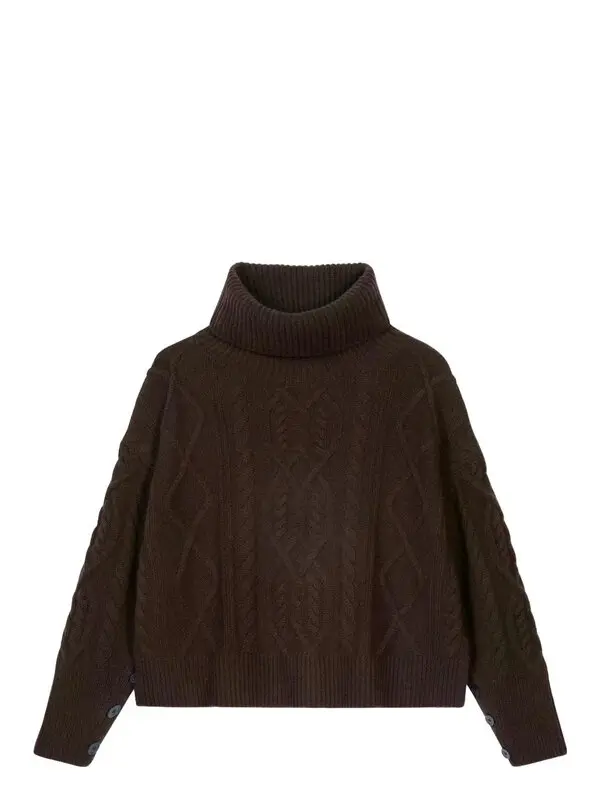 Eric Bompard Cable-knit Turtleneck Sweater - Brown