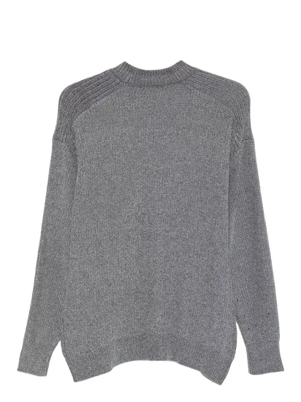 DANIELE ALESSANDRINI Ribbed Crew-neck Sweater - Grey