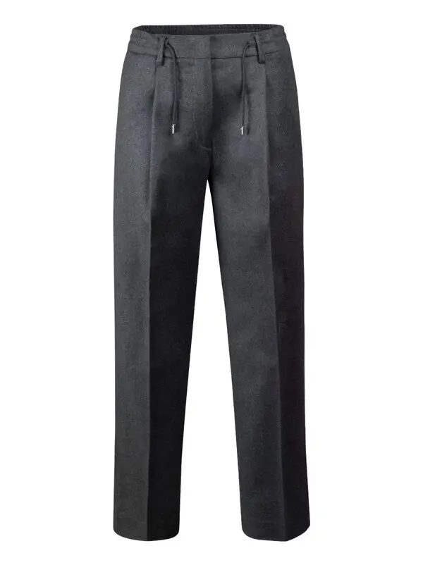MOORER Antonia-lxw Pleated Trousers - Grey