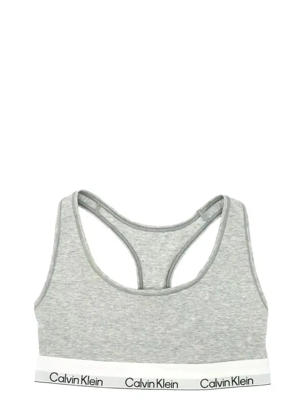 Calvin Klein Logo-band Bra - Grey