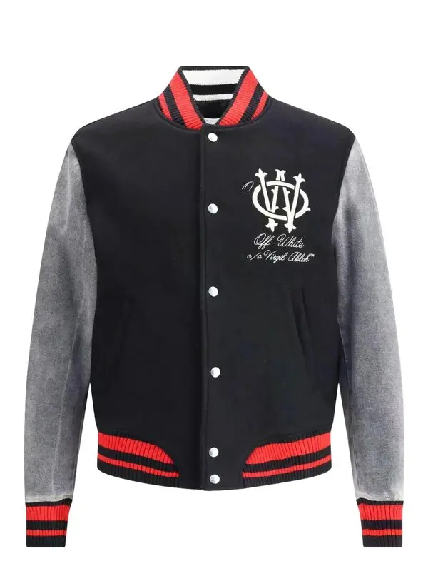 Off-White Varsity Buttoned Jacket - Black