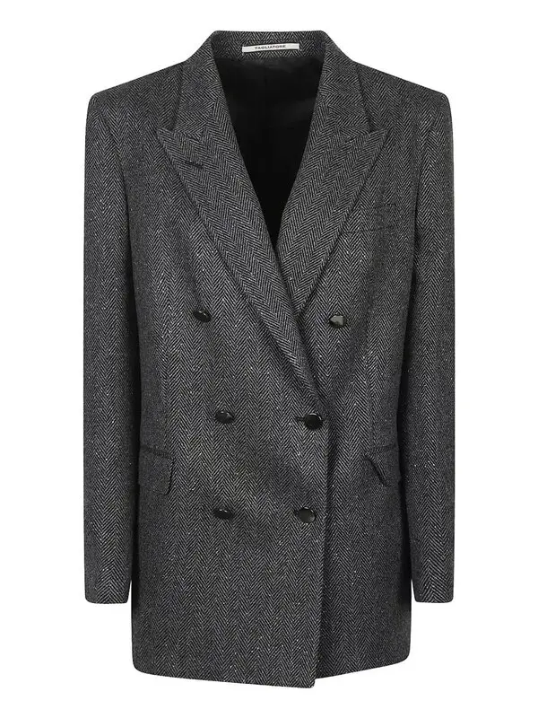 Tagliatore Herringbone Double-breasted Blazer - Grey