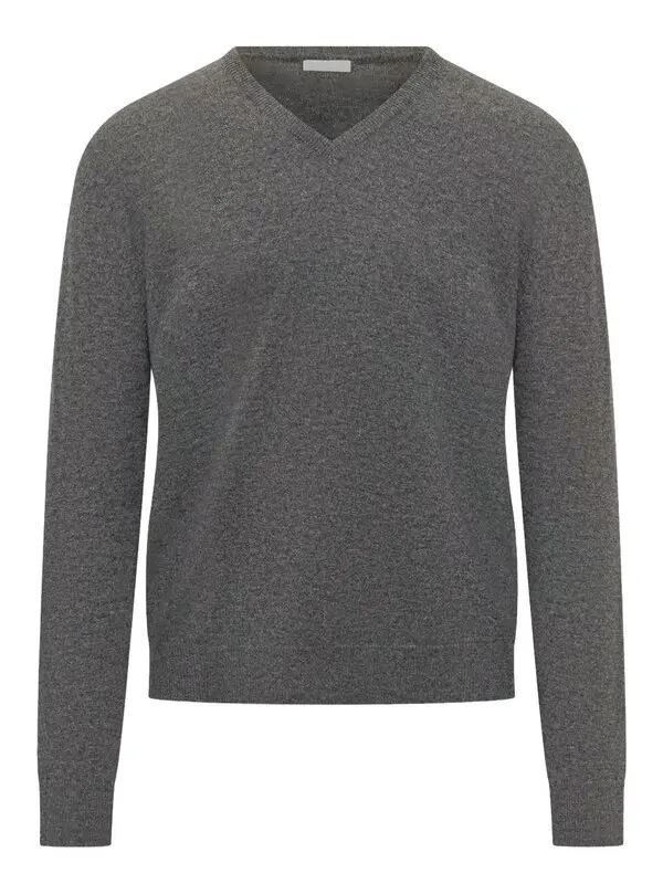 Malo V-neck Wool Sweater - Grey