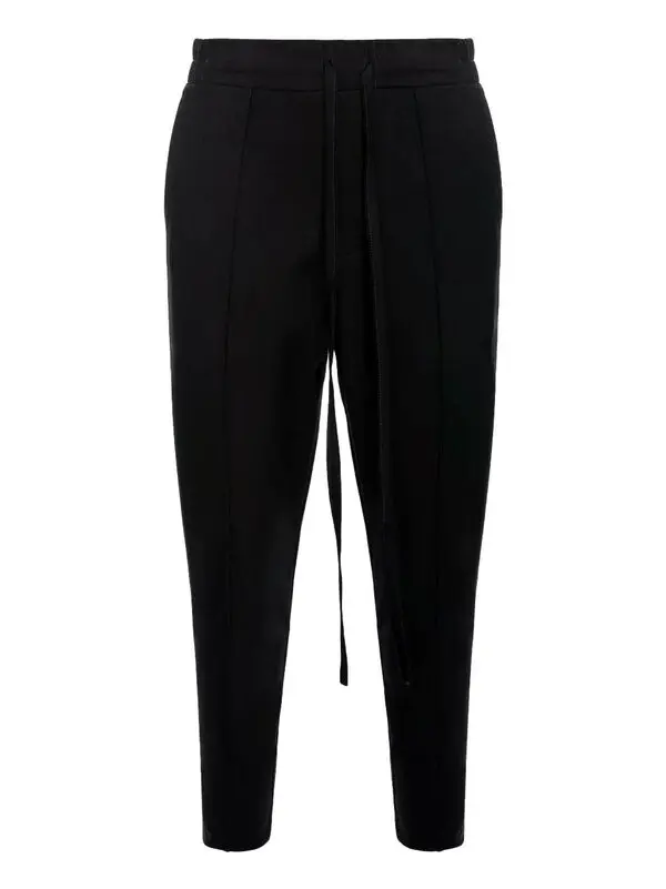 HAMZA Paneled Trousers - Black