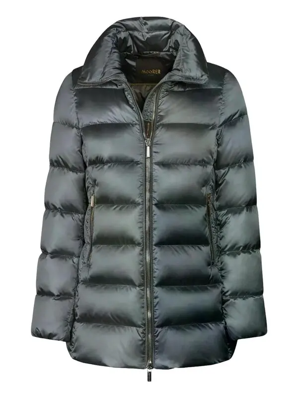 MOORER Dorado-hc Zip-up Quilted Coat - Grey