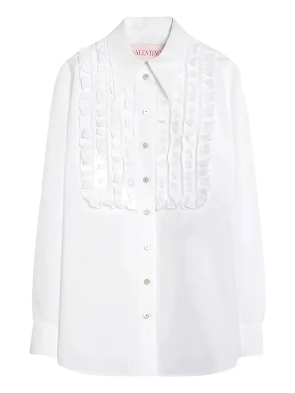 Valentino Garavani Ruffled Long-sleeve Shirt - White