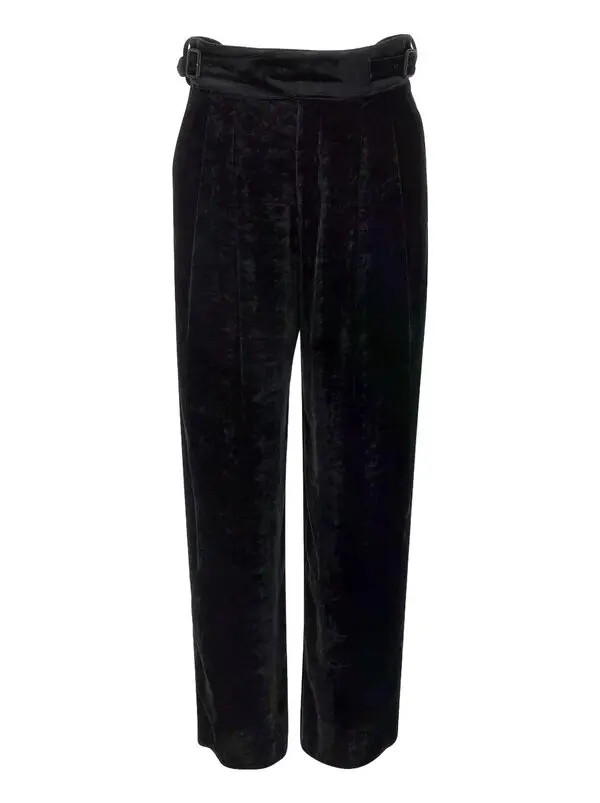 Emporio Armani Buckle-detail Trousers - Black