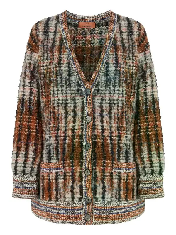 Missoni V-neck Pocket Cardigan - Brown
