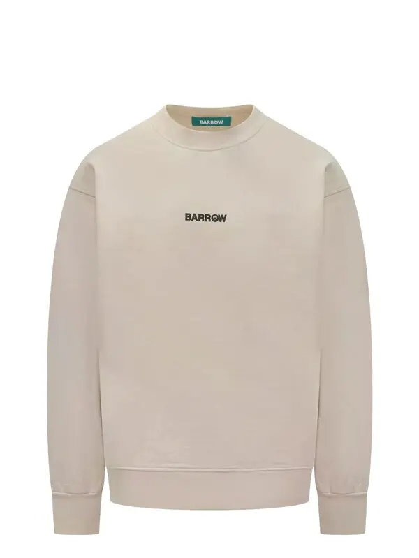 BARROW Graphic-print Crew-neck Sweatshirt - Neutrals