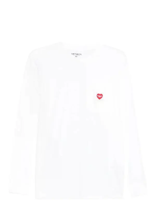 Carhartt Work In Progress Pocket Heart Long-sleeve T-shirt - White