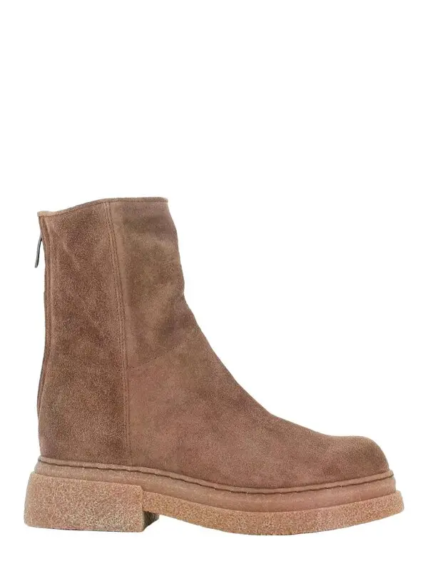 ALBERTO FASCIANI Gill Zip Suede Boots - Brown