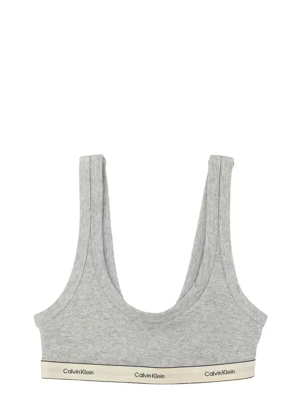 Calvin Klein Logo-band Bra - Grey