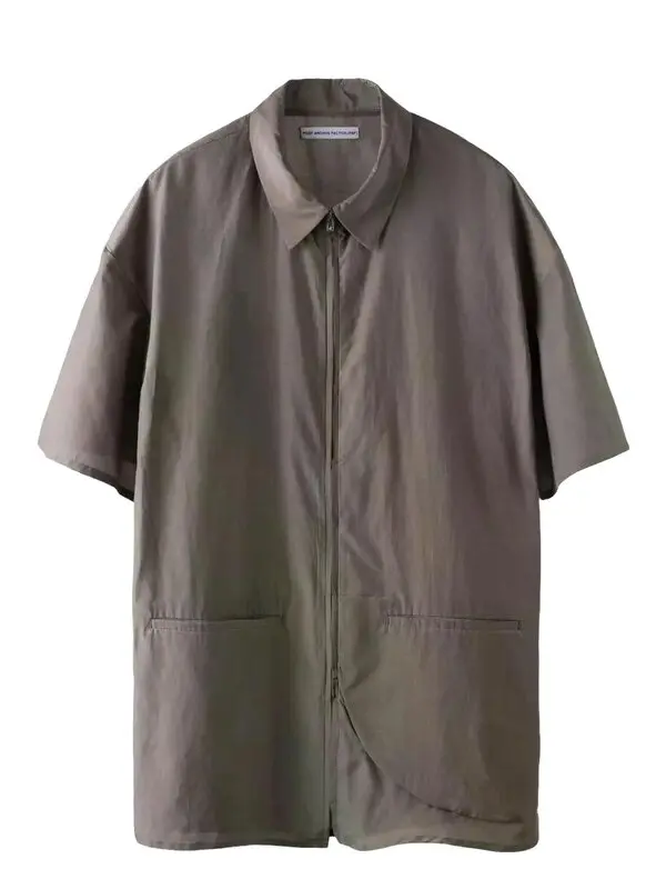 POST ARCHIVE FACTION Silk Blend Shirt - Brown