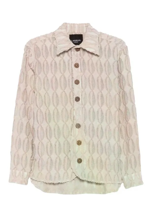 LABRUM Freetown Monogram-pattern Shirt - Pink