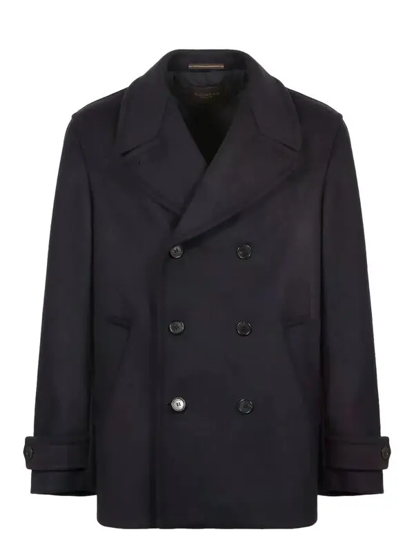 SLOWEAR Double-breasted Lapel Coat - Blue