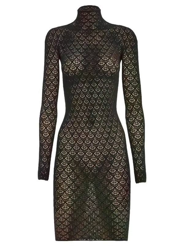 Wolford Mermaid Net Mini Dress - Black