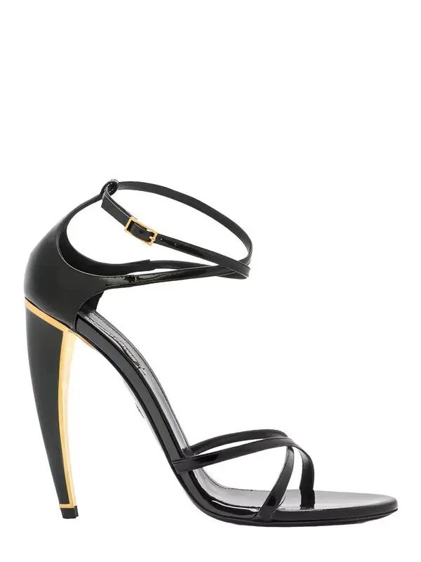 Roberto Cavalli Leather Sandals - Black