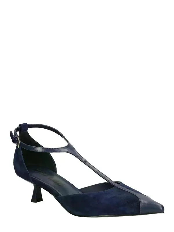BIBI LOU 40mm Canna T-strap Pointed Pumps - Blue