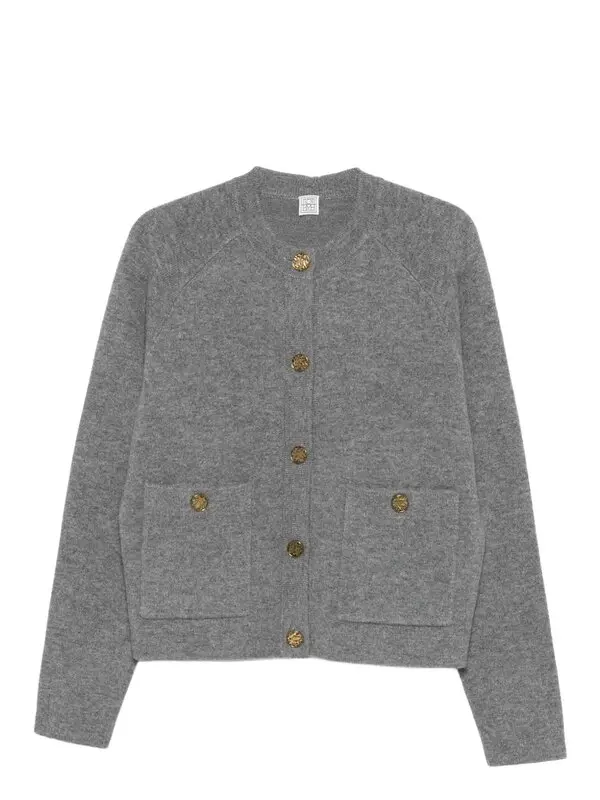 TOTEME Buttoned Patch-pocket Cardigan - Grey