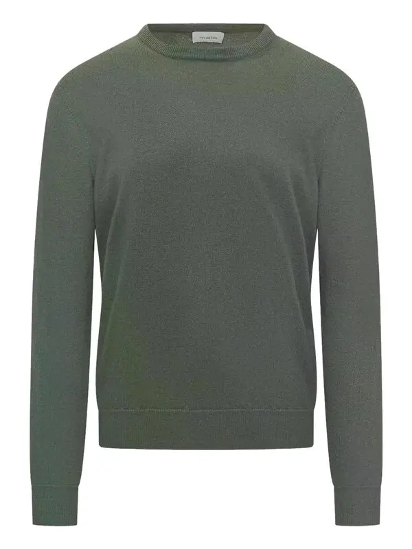 Malo Crew-neck Long-sleeve Sweater - Green