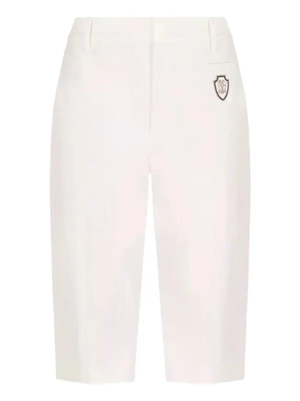 Brunello Cucinelli Logo-detail Trousers - White