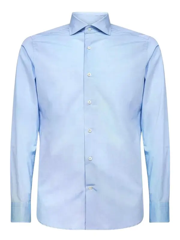 D4.0 Buttoned Long-sleeve Shirt - Blue