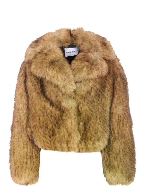 STAND STUDIO Faux-fur Jacket - Brown