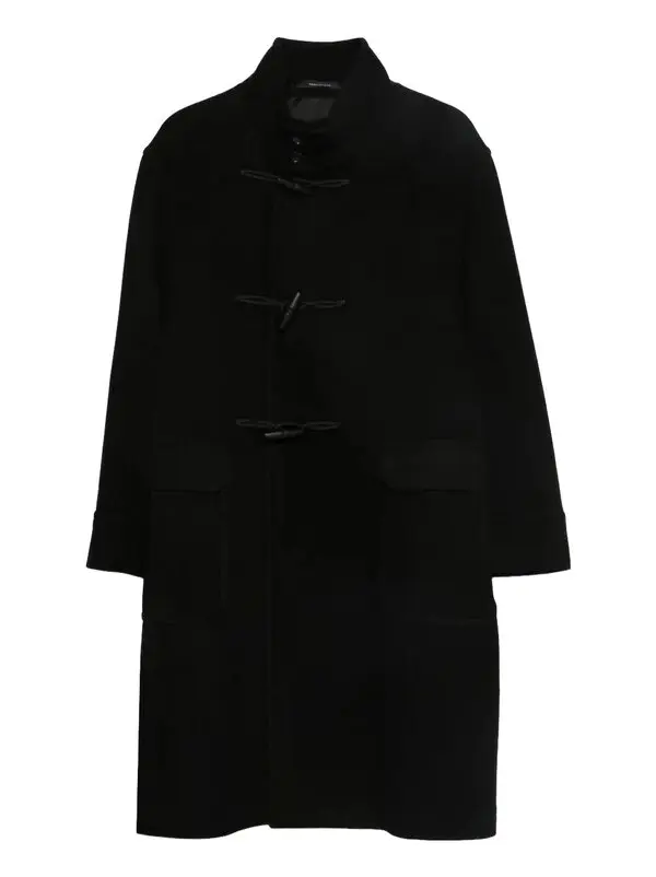 Tagliatore Long-sleeved Toggle Coat - Black