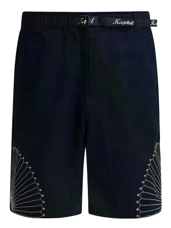 Kapital Embroidered Belted Trousers - Blue