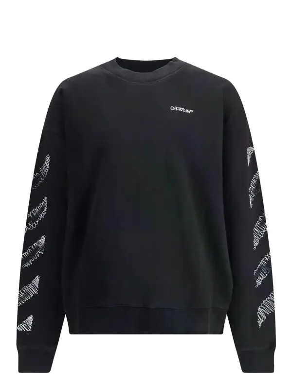Off-White Scribble Diag Crew-neck Sweater - Black