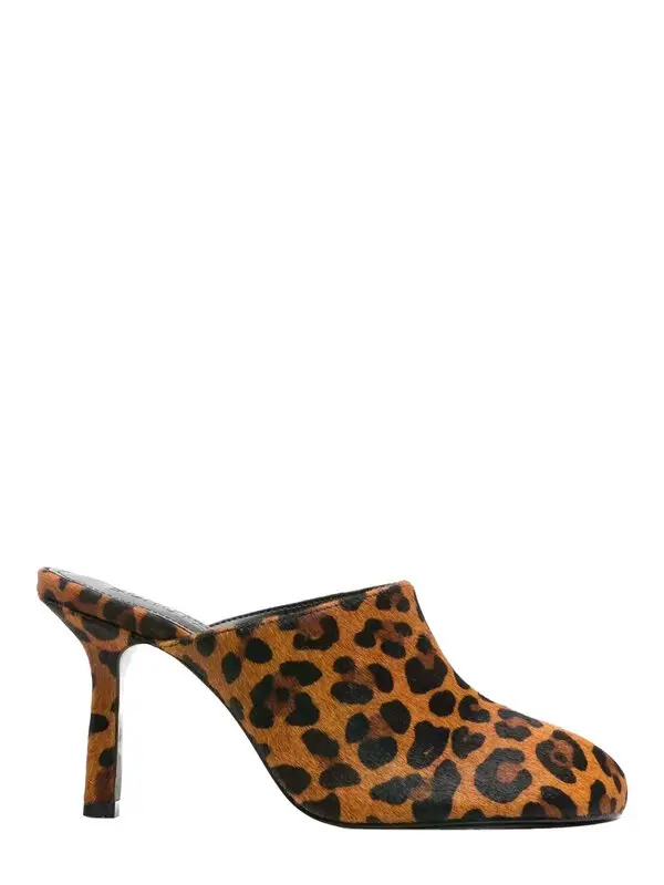 Schutz Animal-print Heeled Mules - Brown