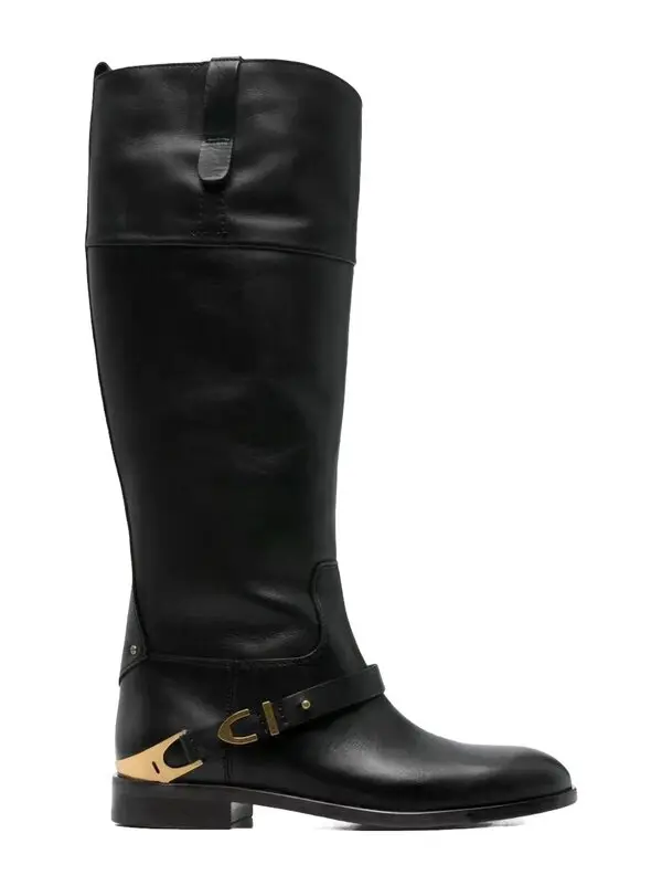 GOLDEN GOOSE Charlie Buckled Knee-high Boots - Black
