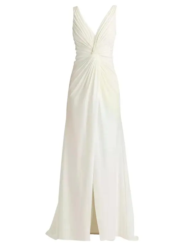 Tadashi Shoji Jessey Twist-detail Gown - White