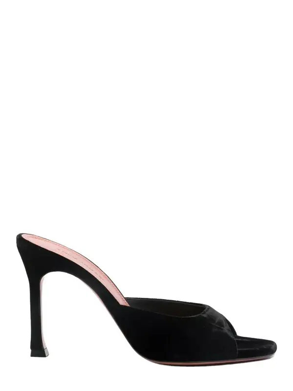 Amina Muaddi 95mm Alexa Heeled Mules - Black
