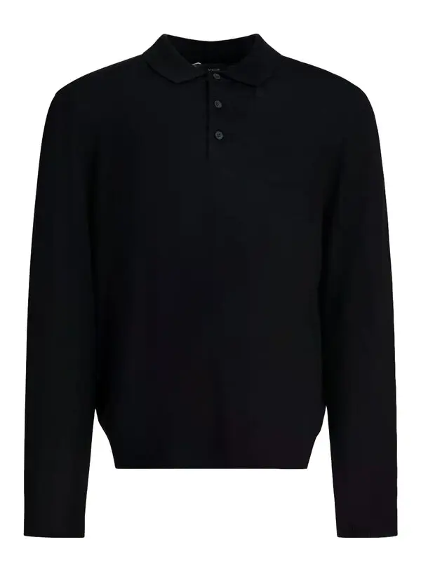 Vince Buttoned Polo Shirt - Black
