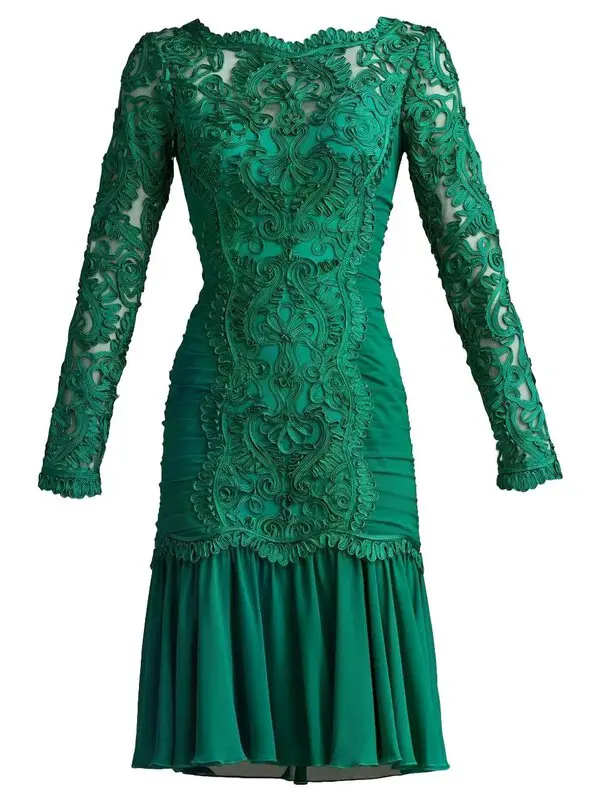 Tadashi Shoji Novara Long-sleeve Dress - Green