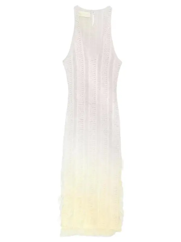 ROBERTA EINER Angel Plunge-neck Ombré Midi Dress - Yellow