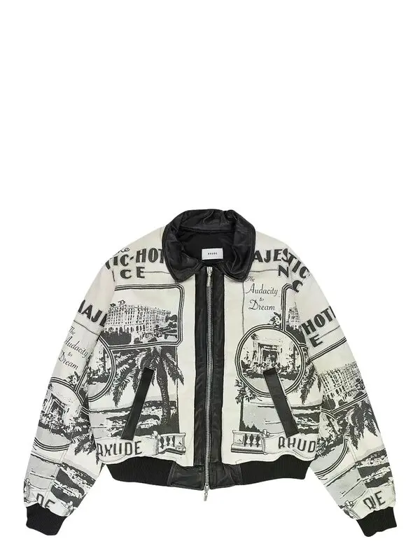 Rhude Printed Voyage Bomber Jacket - Neutrals