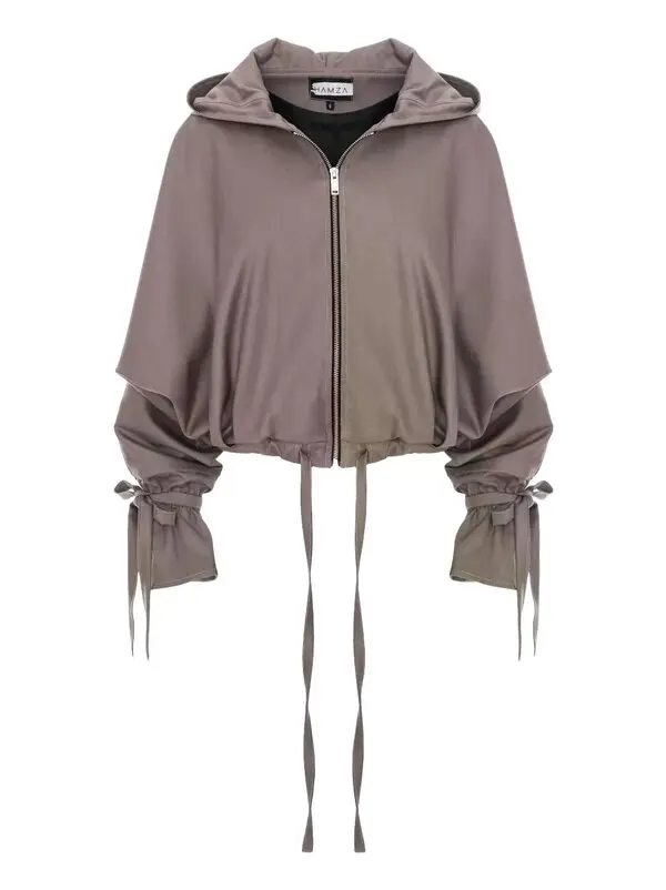 HAMZA Swan Hooded Jacket - Neutrals