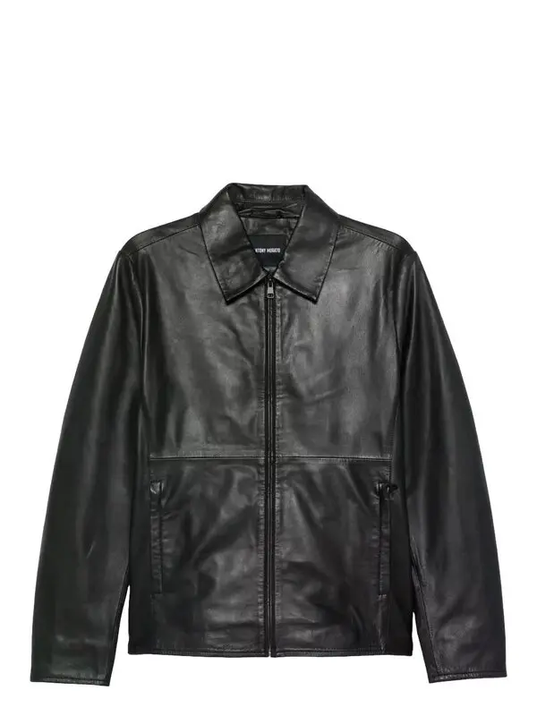 ANTONY MORATO Zip-up Leather Jacket - Black