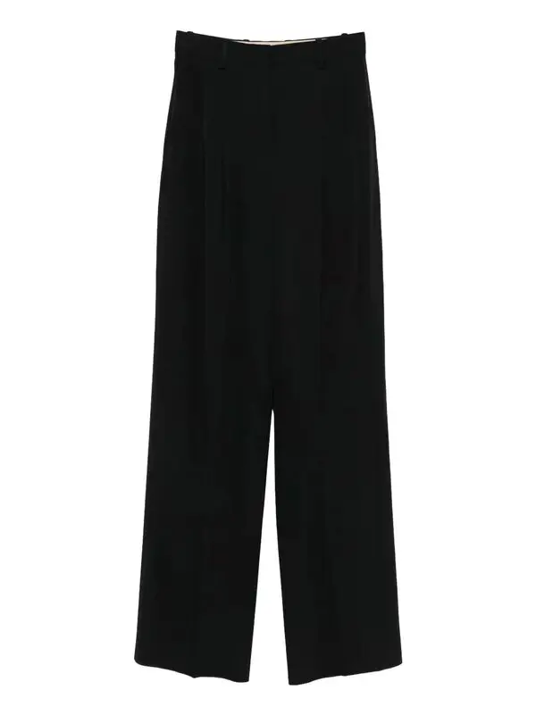 Agnona Pleat-detailored Trousers - Black