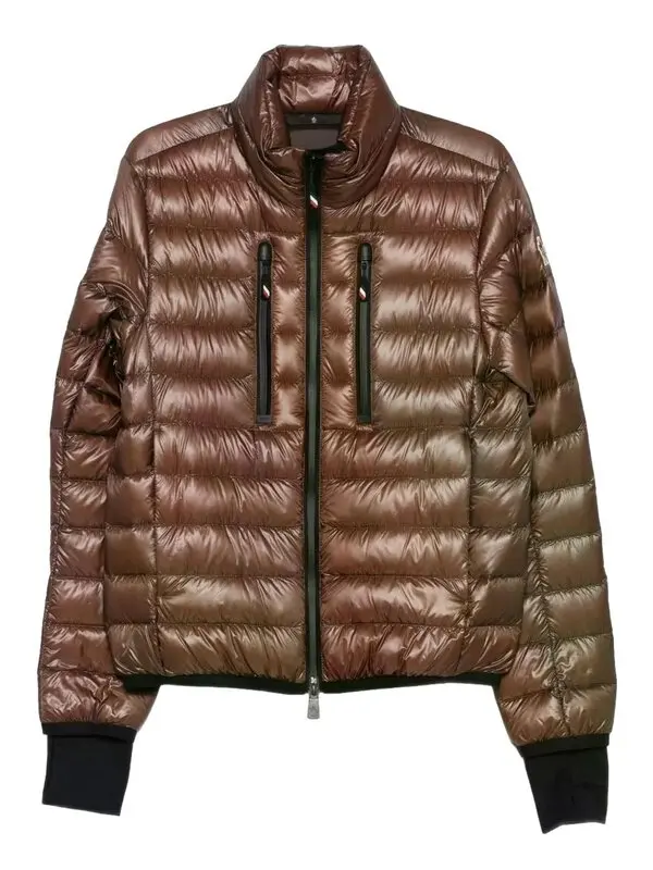 Moncler Quilted Zip Jacket - Brown