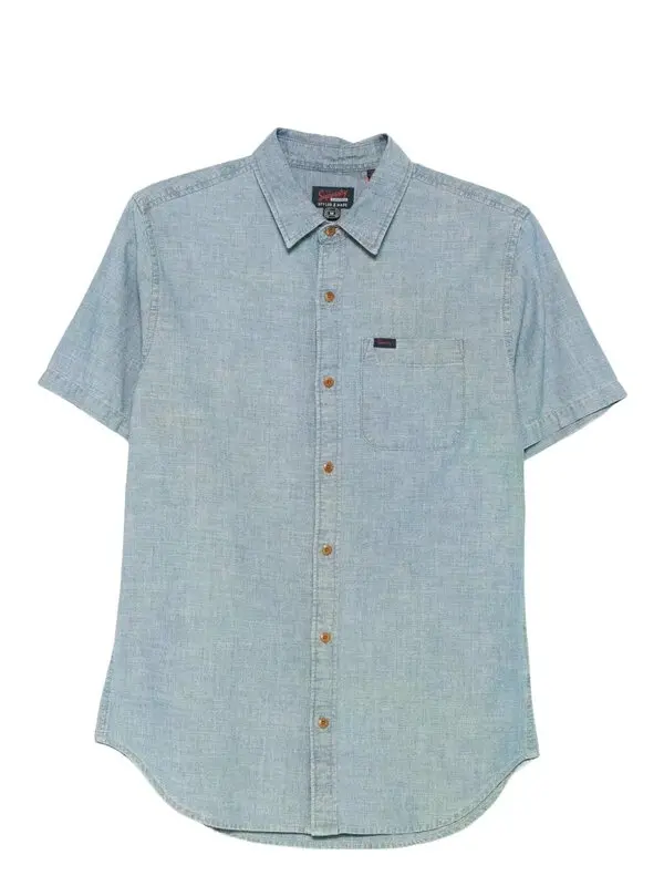 Superdry Short-sleeve Cotton Shirt - Blue