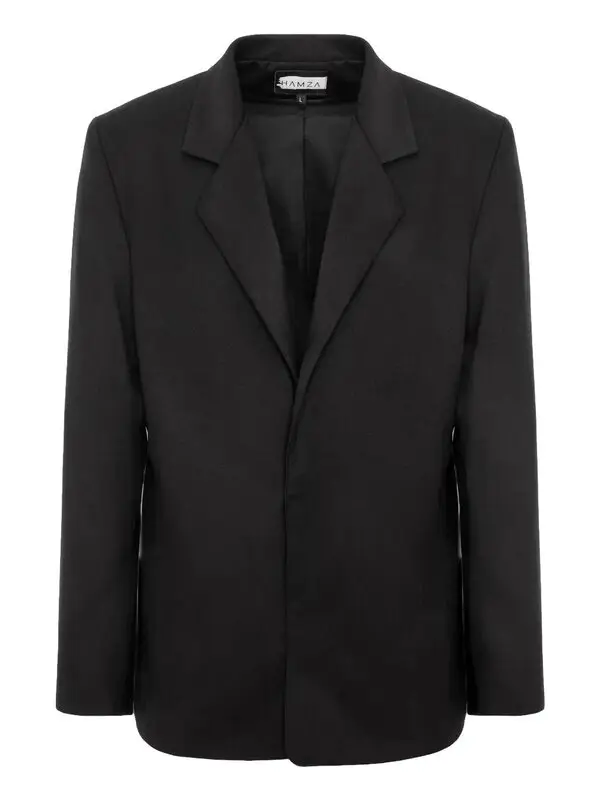 HAMZA Collared Jacket - Black