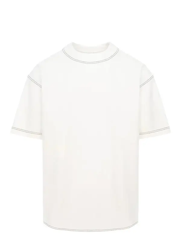 HAMZA Khan Stitch-detail T-shirt - White