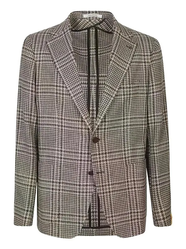 Tagliatore Checked Single-breasted Jacket - Neutrals
