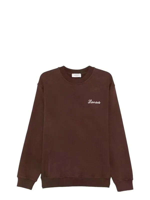LANEUS Logo-embroidered Sweatshirt - Brown